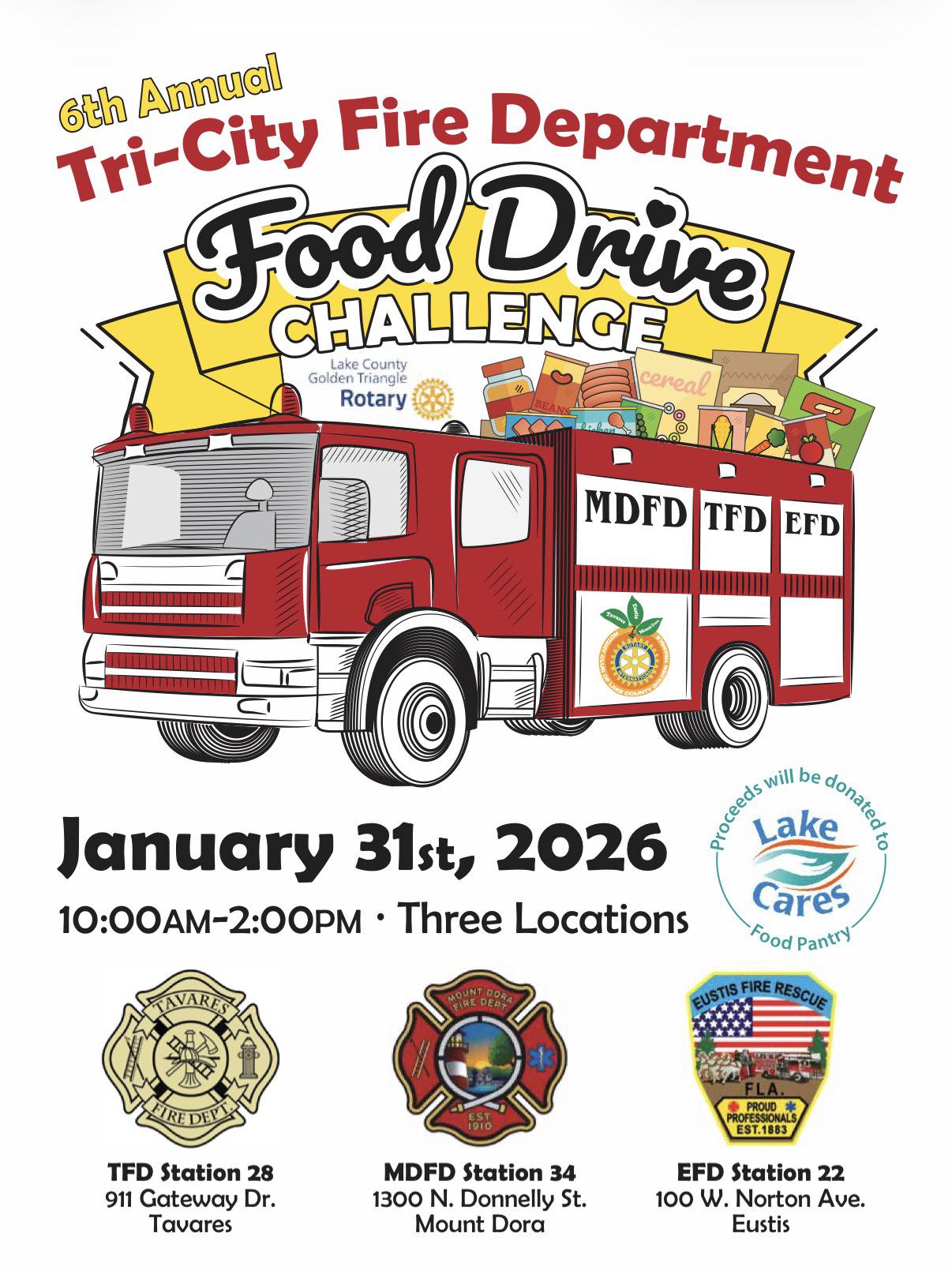 Tri-City Fire Department Food Drive Challenge - Eustis FL